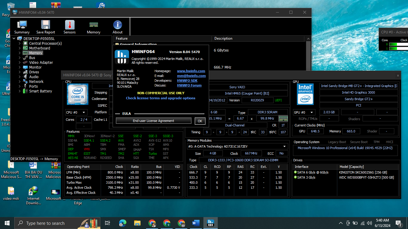 Download HWiNFO 8 8.04 Build 5470 giúp kiểm tra chi tiết phần cứng của máy windows | Viết bởi ...