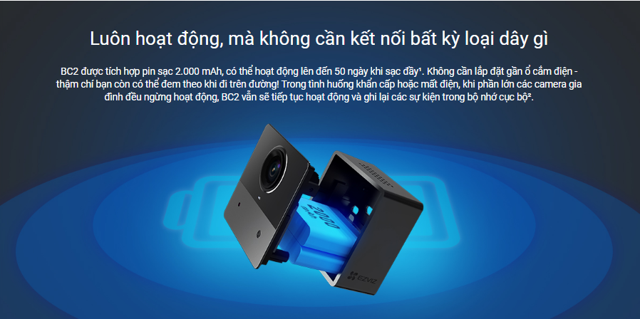 CS-CB2-R100-2D2WF-WH Camera WIFI Dùng Pin Mini Thiết kế nhỏ gọn | Viết ...
