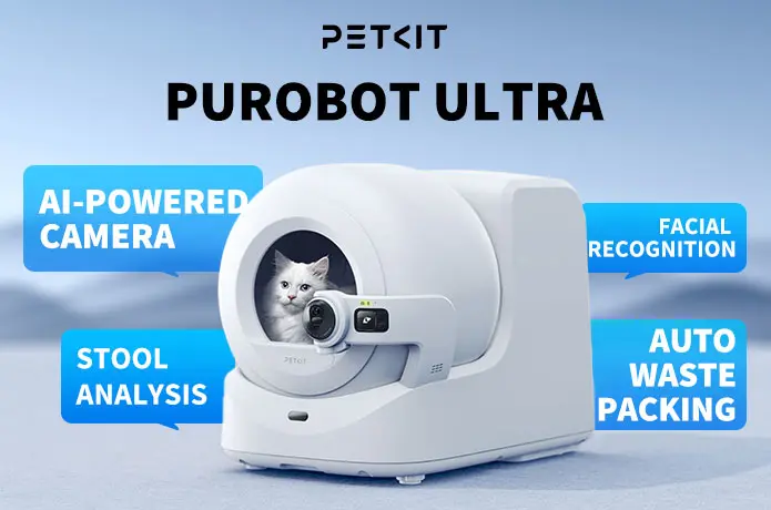 PETKIT PUROBOT ULTRA: Máy dọn phân mèo tự động hỗ trợ Camera AI Thông ...