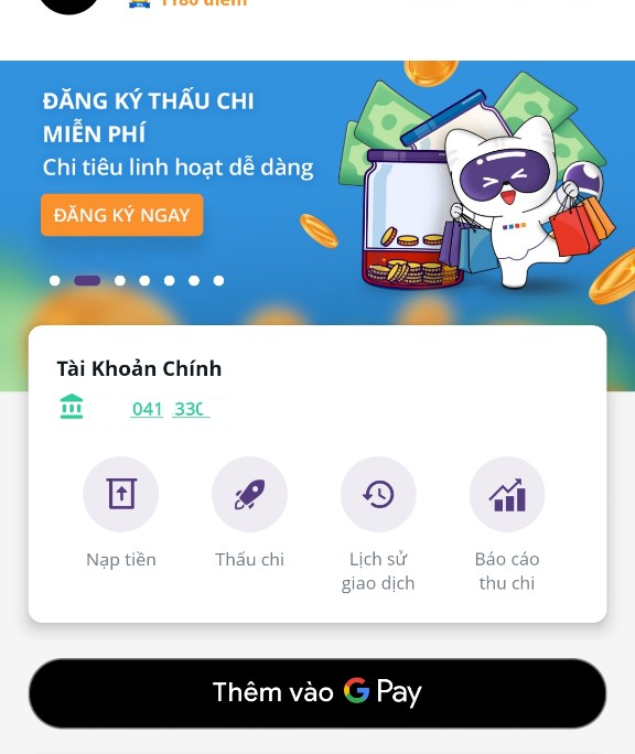 Timo đã hỗ trợ Google Pay | Viết bởi dao.tran